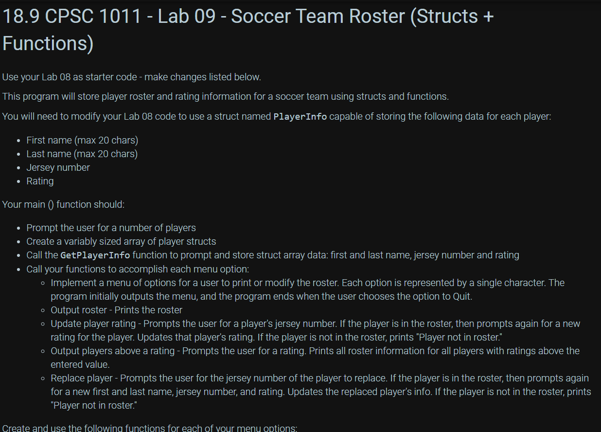 Solved This is in c language and please be sure to read | Chegg.com