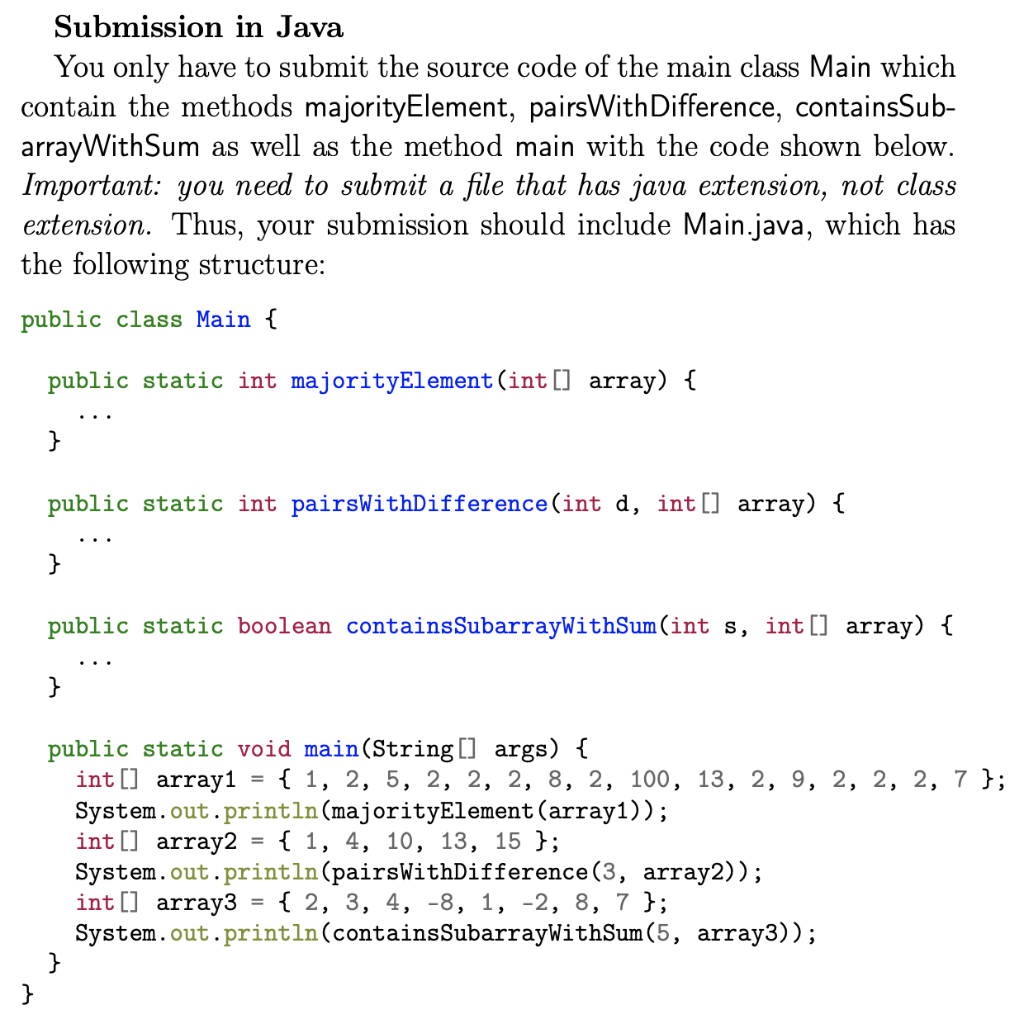 Solved PROBLEM 1. [30 POINTS) Implement a method majority | Chegg.com