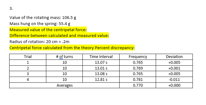 Solved Hello, how do you get the values asked (highlighted)? | Chegg.com