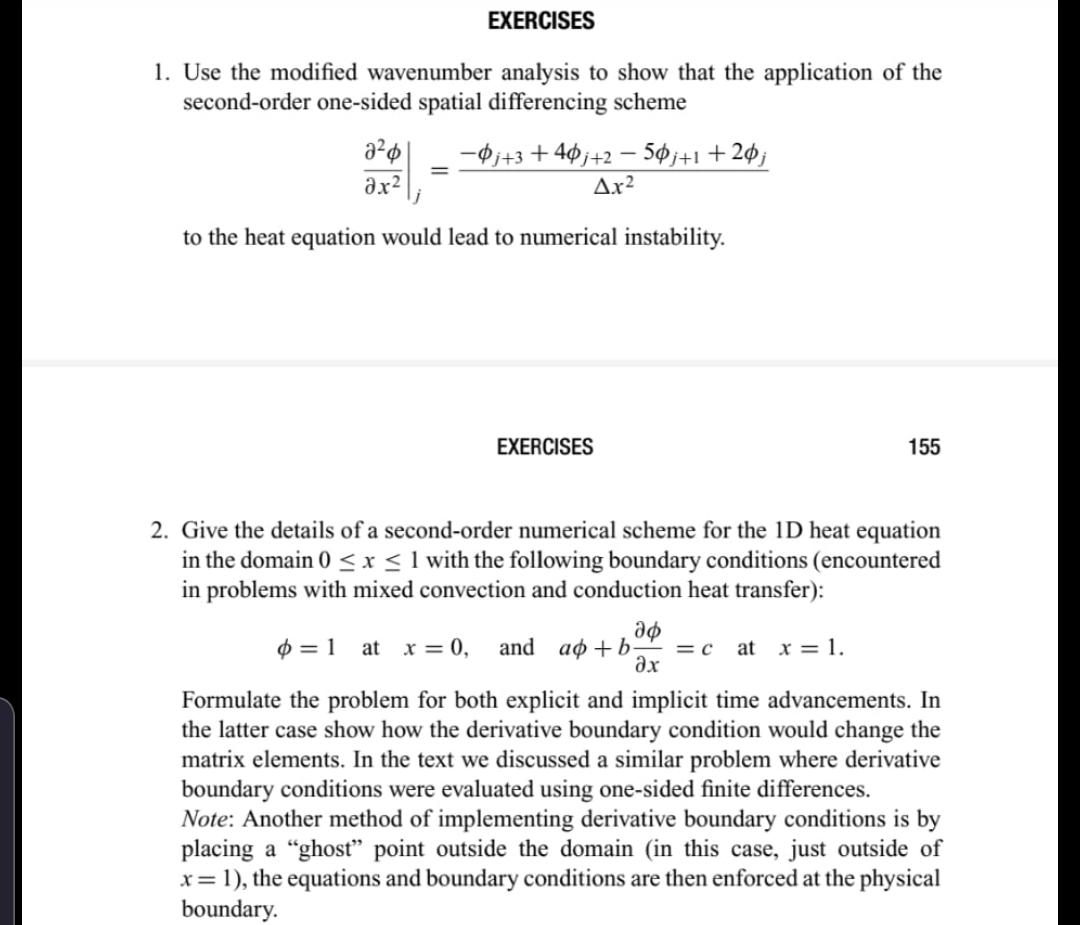 Solved 1. Use the modified wavenumber analysis to show that | Chegg.com