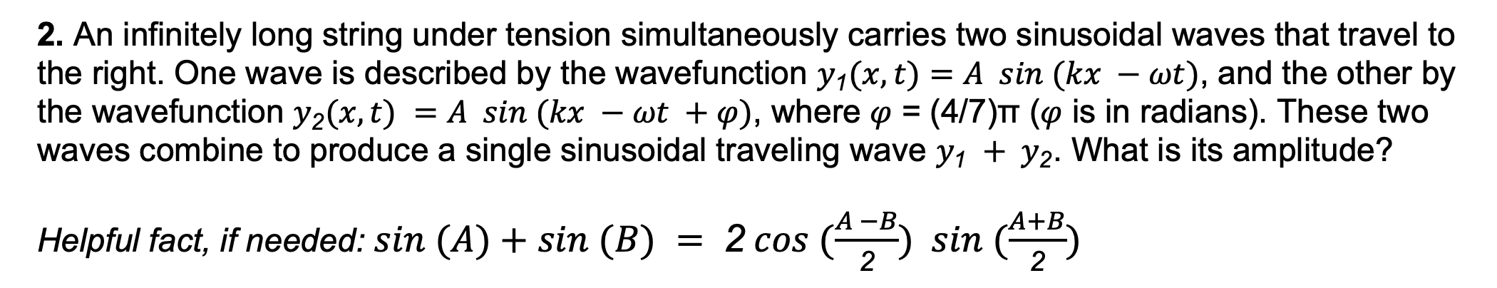 Solved 2. An infinitely long string under tension | Chegg.com