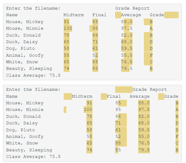 Solved Why is my output not printing the numbers correctly ? | Chegg.com
