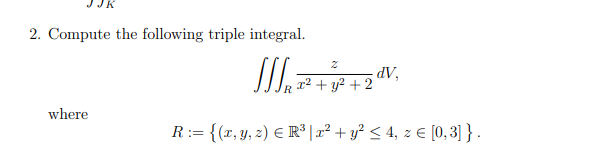 Solved Compute the following triple | Chegg.com