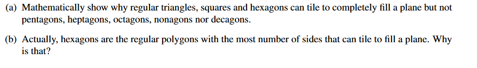 Solved (a) Mathematically show why regular triangles, | Chegg.com