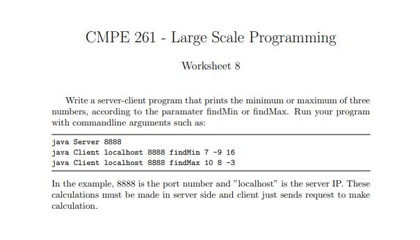 Solved CMPE 261 - Large Scale Programming Worksheet 8 Write | Chegg.com