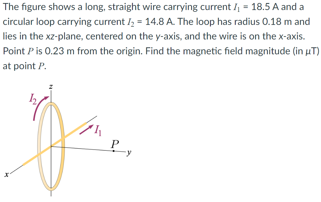 Solved The figure shows a long, straight wire carrying | Chegg.com