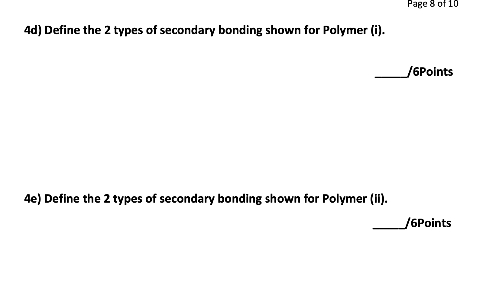 Solved i) Page 8 of 10 4d) Define the 2 types of secondary | Chegg.com