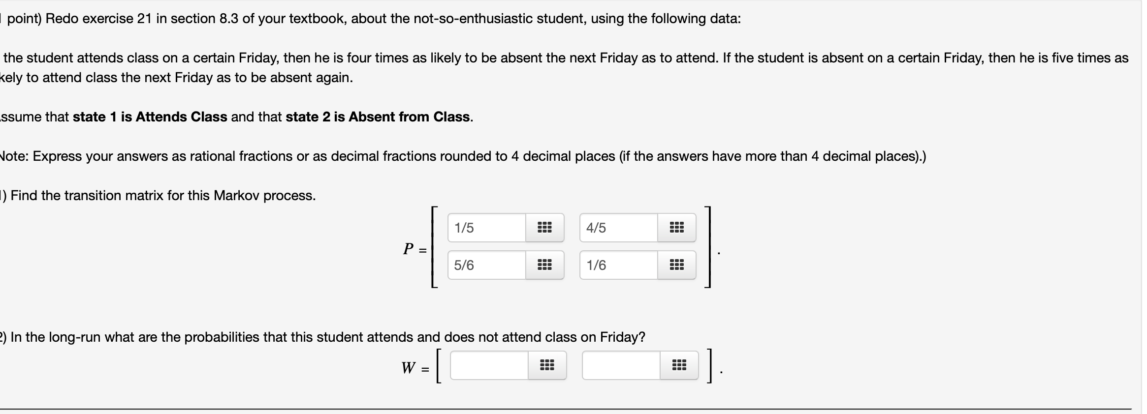 point) Redo exercise 21 in section 8.3 of your | Chegg.com