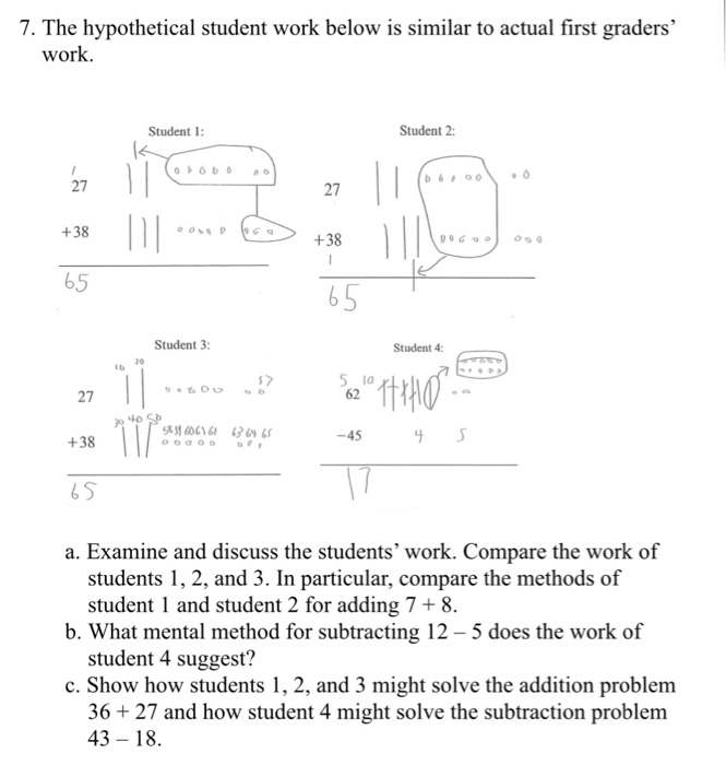 Solved 7. The hypothetical student work below is similar to | Chegg.com