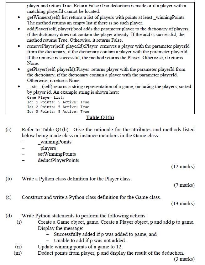 Solved Question 1 Study the class diagram in Figure Q1 | Chegg.com