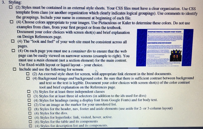 Solved Include the following (do not use examples from class | Chegg.com