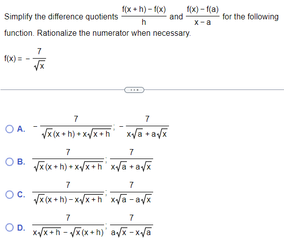 Solved Simplify the difference quotients hf(x+h)−f(x) and | Chegg.com