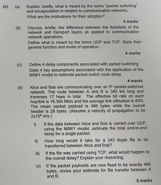 Solved (a) Explain, briefly, what is meant by the terms | Chegg.com