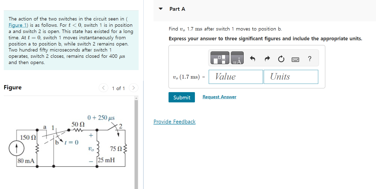 Solved The action of the two switches in the circuit seen in | Chegg.com