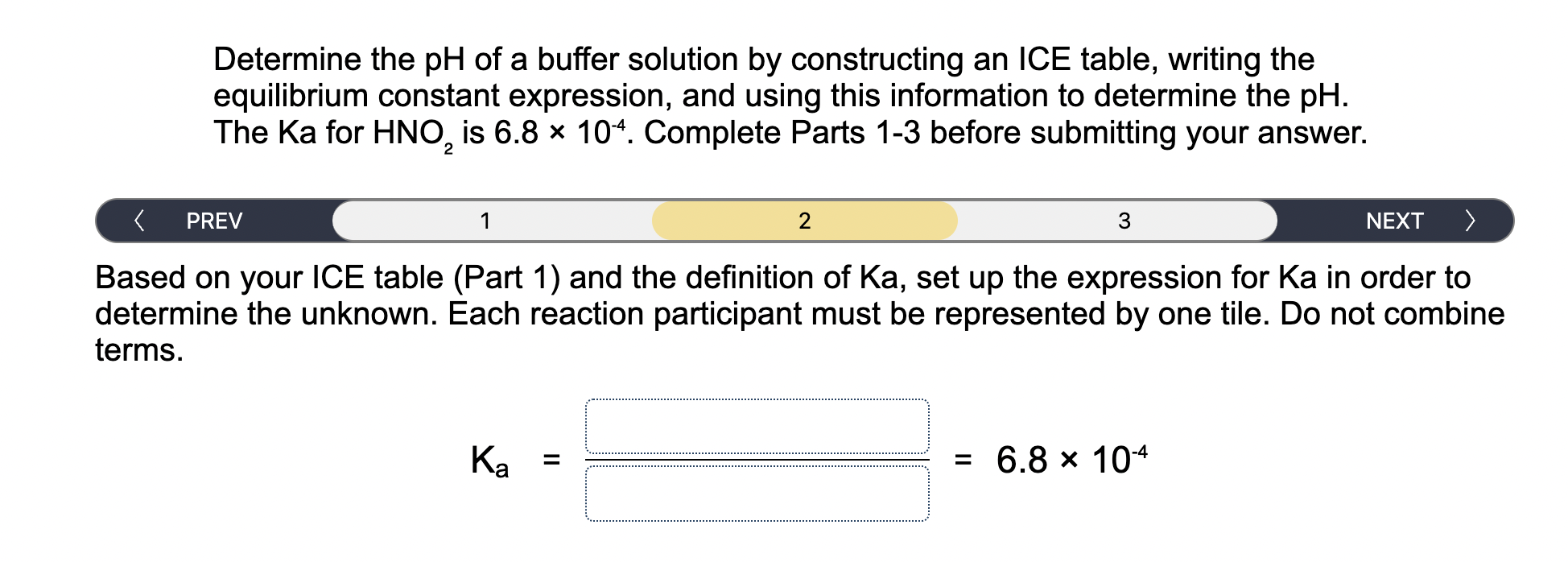 Solved Determine the pH of a buffer solution by constructing | Chegg.com
