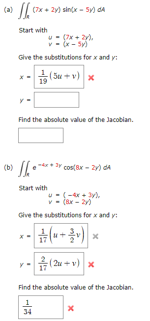 Solved (b) sin(9x7y) - 7y sin(9x + 7y) dA Start with Vx7y) | Chegg.com