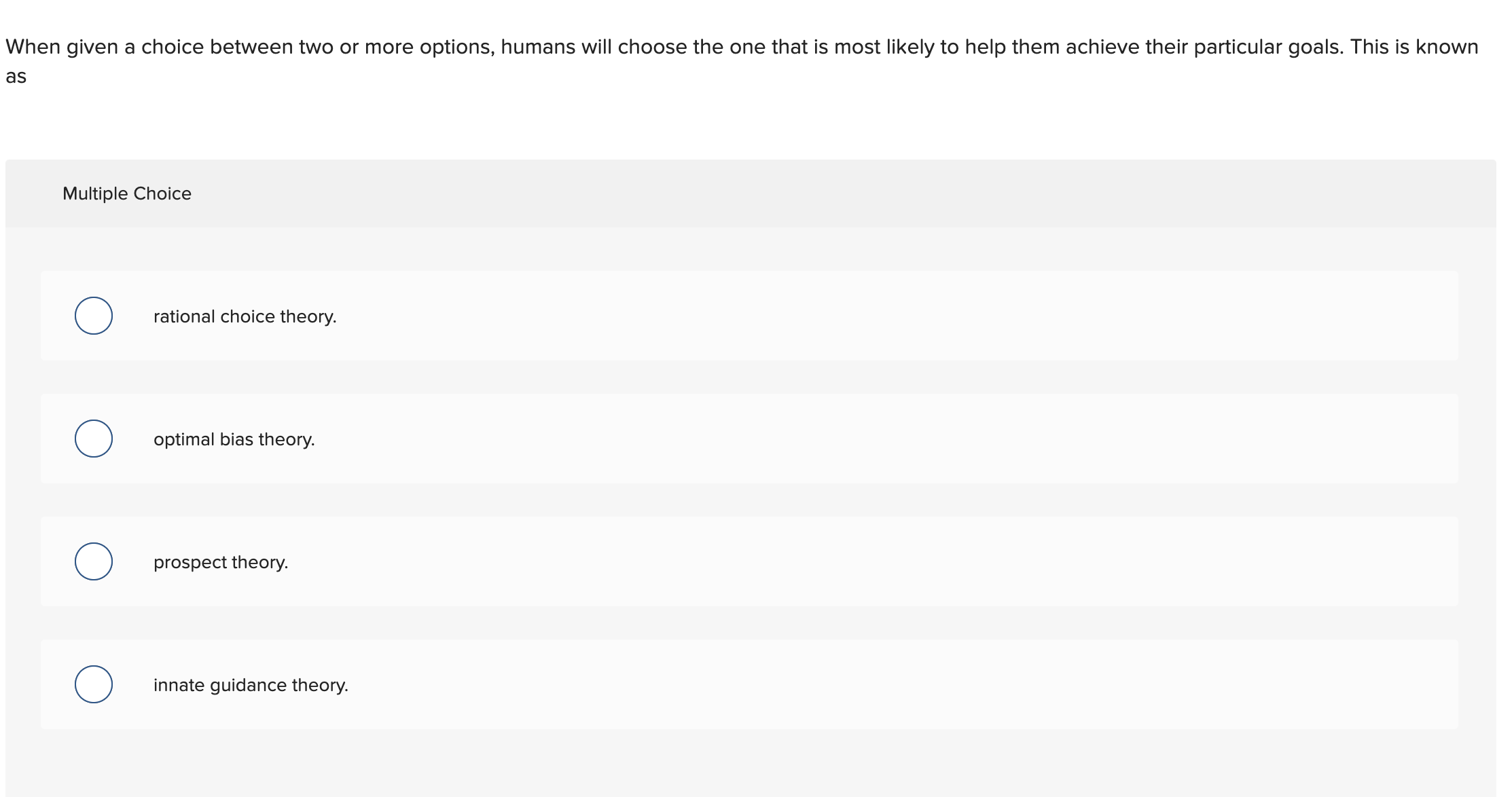 Solved When given a choice between two or more options, | Chegg.com