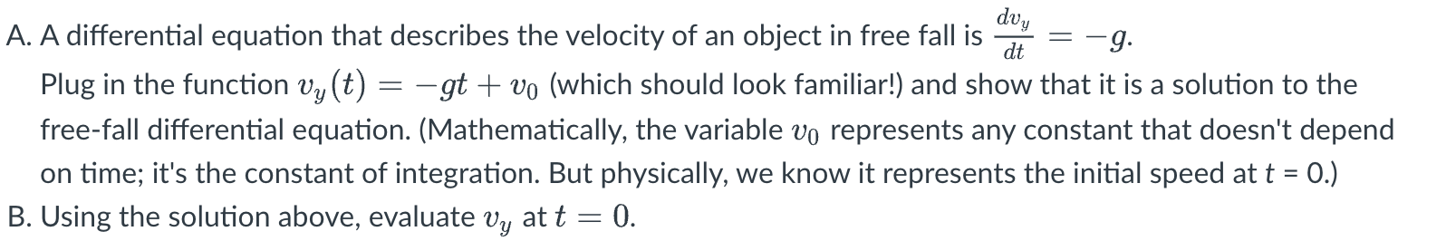 Solved A. A differential equation that describes the | Chegg.com