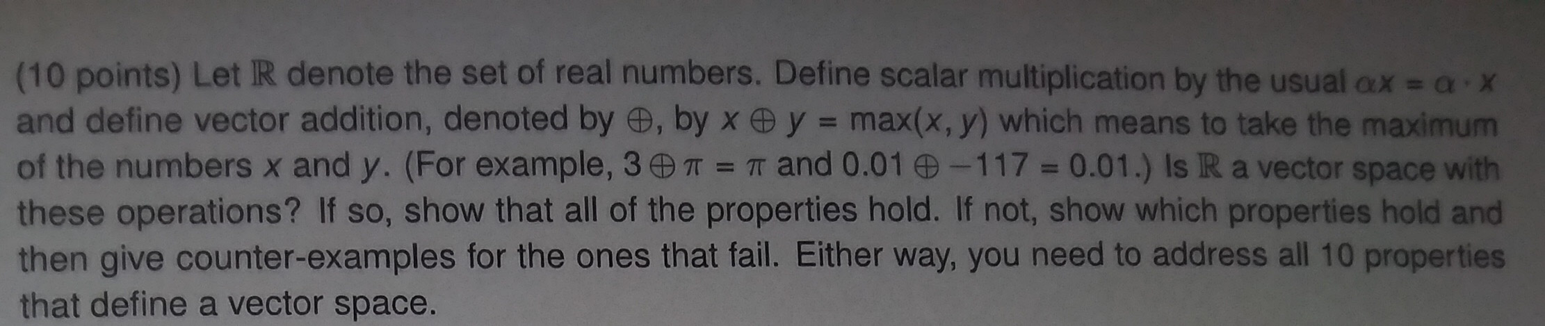 Solved 9 - a (10 points) Let R denote the set of real | Chegg.com