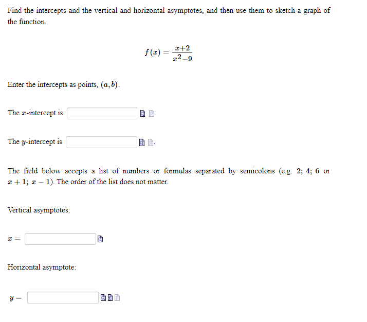 Solved Find the intercepts and the vertical and horizontal | Chegg.com