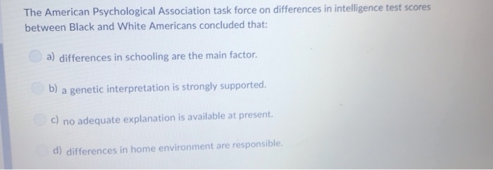 Solved The genetic influence on intelligence is illustrated | Chegg.com