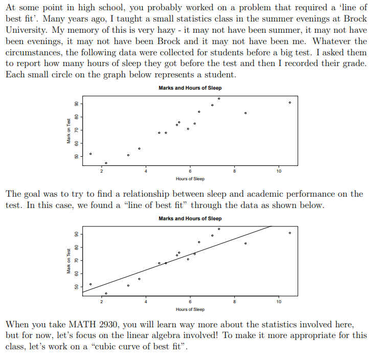 Solved Pick five distinct data points (x1, y1), (x2, y2), | Chegg.com