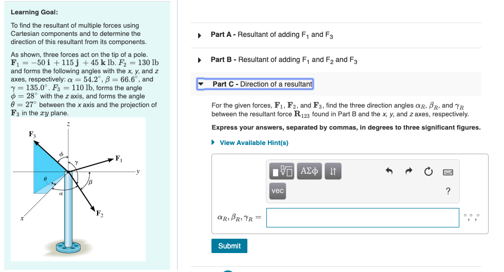Solved Learning Goal: To find the resultant of multiple | Chegg.com