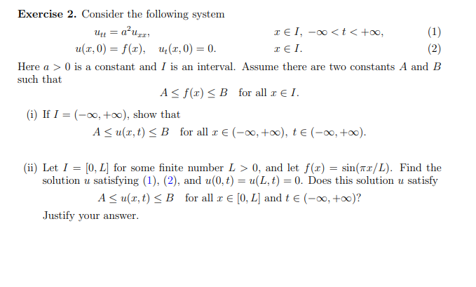 Solved Exercise 2. Consider the following system | Chegg.com