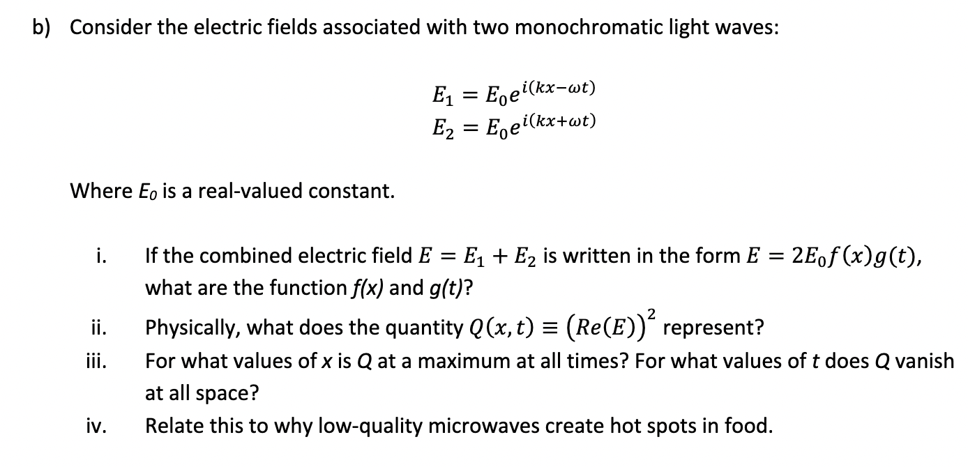 Solved Consider the electric fields associated with two | Chegg.com