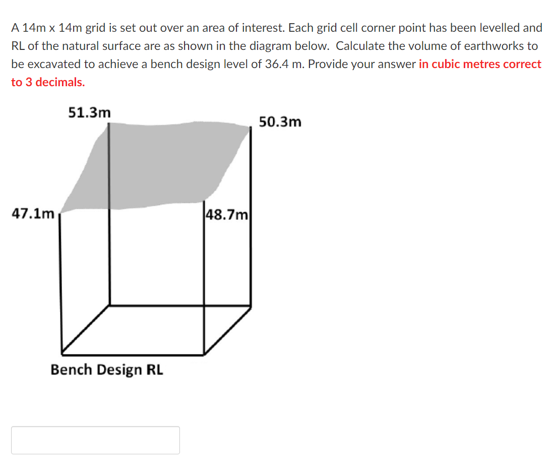 Solved A 14 m×14 m grid is set out over an area of interest. | Chegg.com