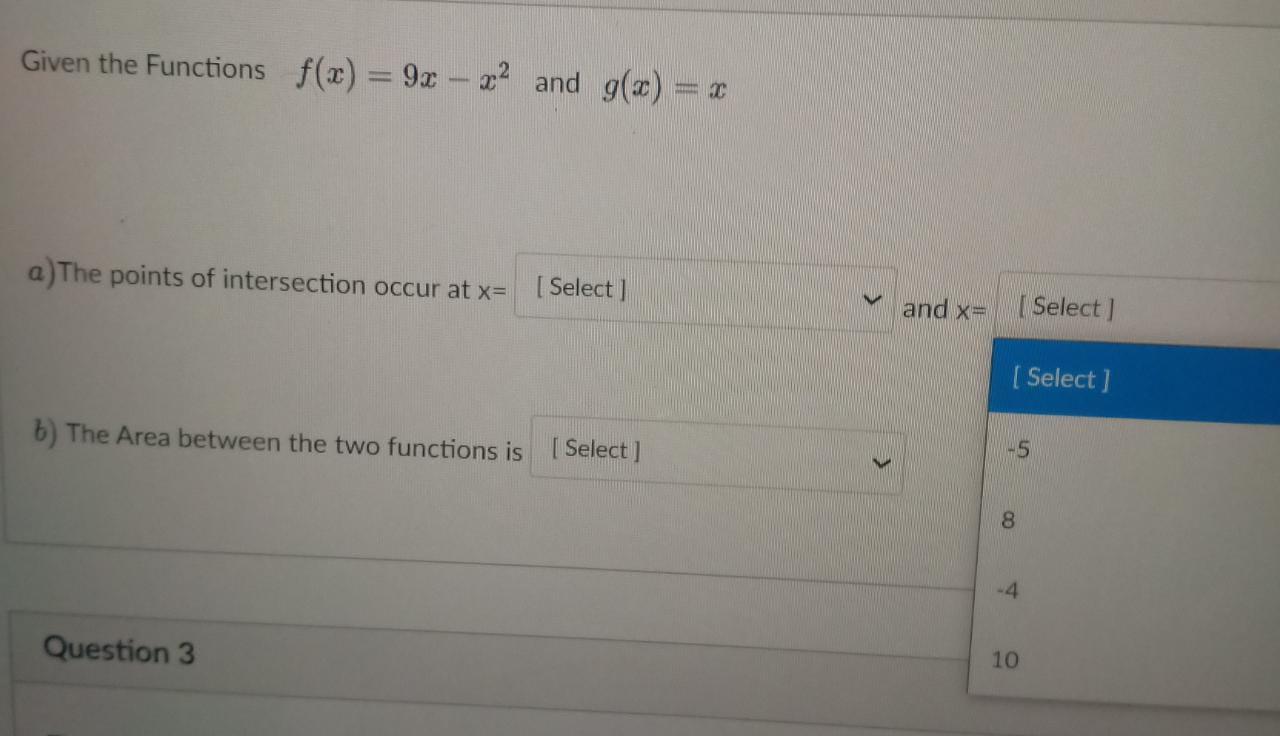 Solved Given the Functions f(x) = 9x - 22 and g(x) = 2 a)The | Chegg.com