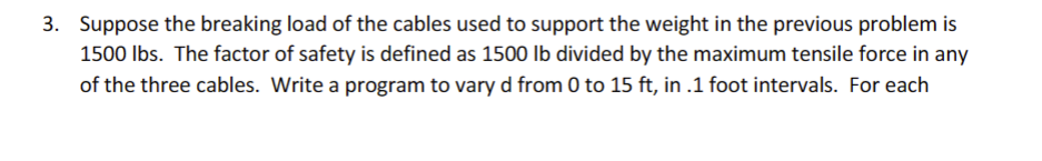 Solved Suppose the breaking load of the cables used to | Chegg.com