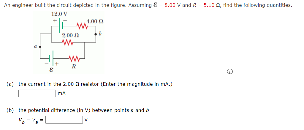 [Solved]: An engineer built the circuit depicted in the fi