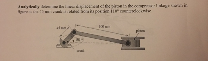 Solved Analytically determine the linear displacement of the | Chegg.com