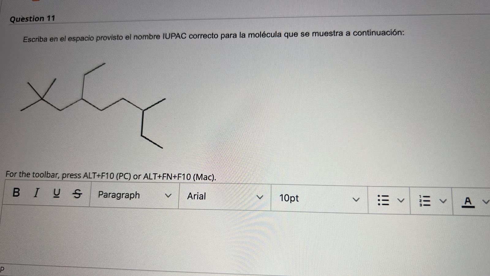 Solved Escriba en el espacio provisto el nombre IUPAC | Chegg.com