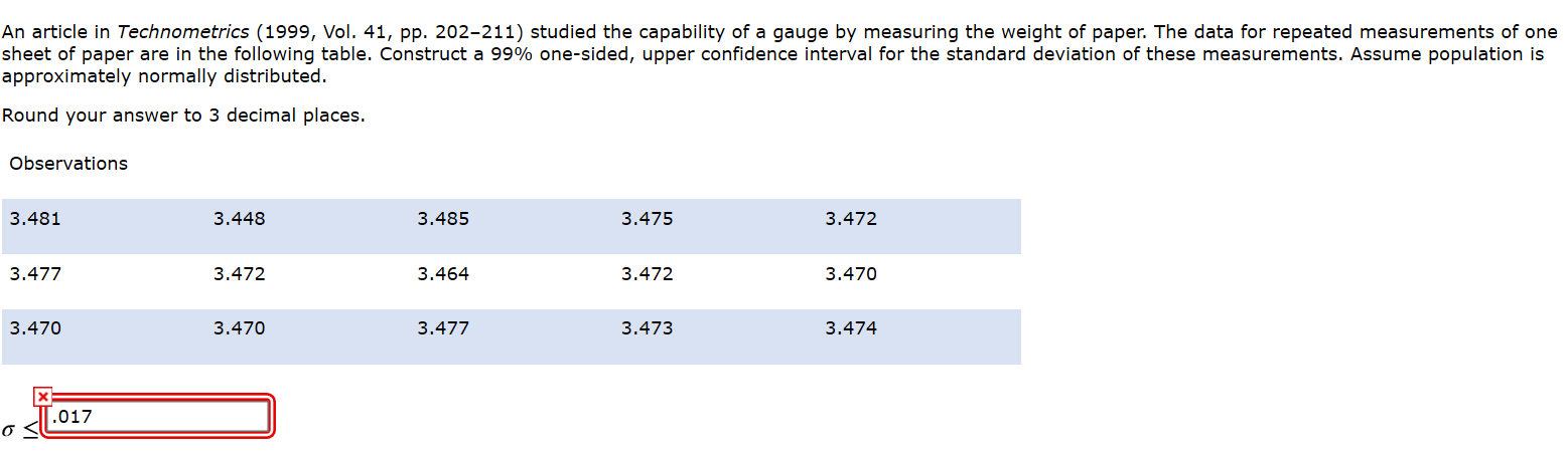 Solved An article in Technometrics (1999, Vol. 41, pp. | Chegg.com