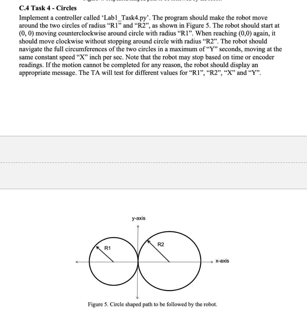 C.4 Task 4 - Circles Implement a controller called | Chegg.com