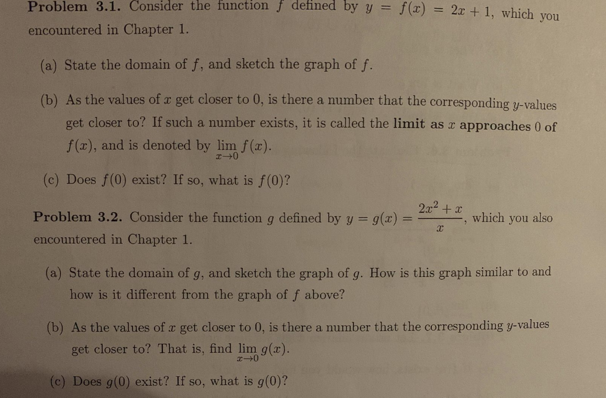 Solved Problem 3.1. Consider the function f defined by y = | Chegg.com