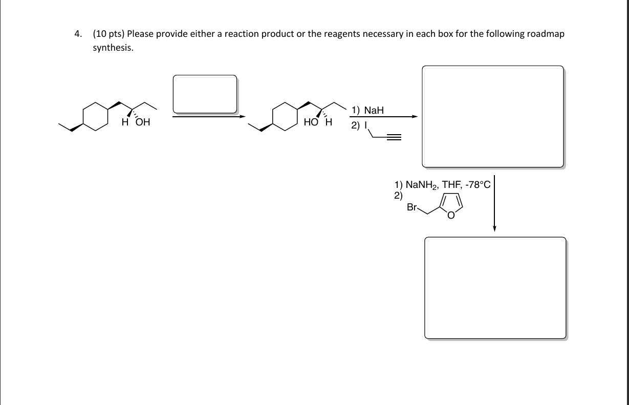 Solved (10 pts) ﻿Please provide either a reaction product or | Chegg.com