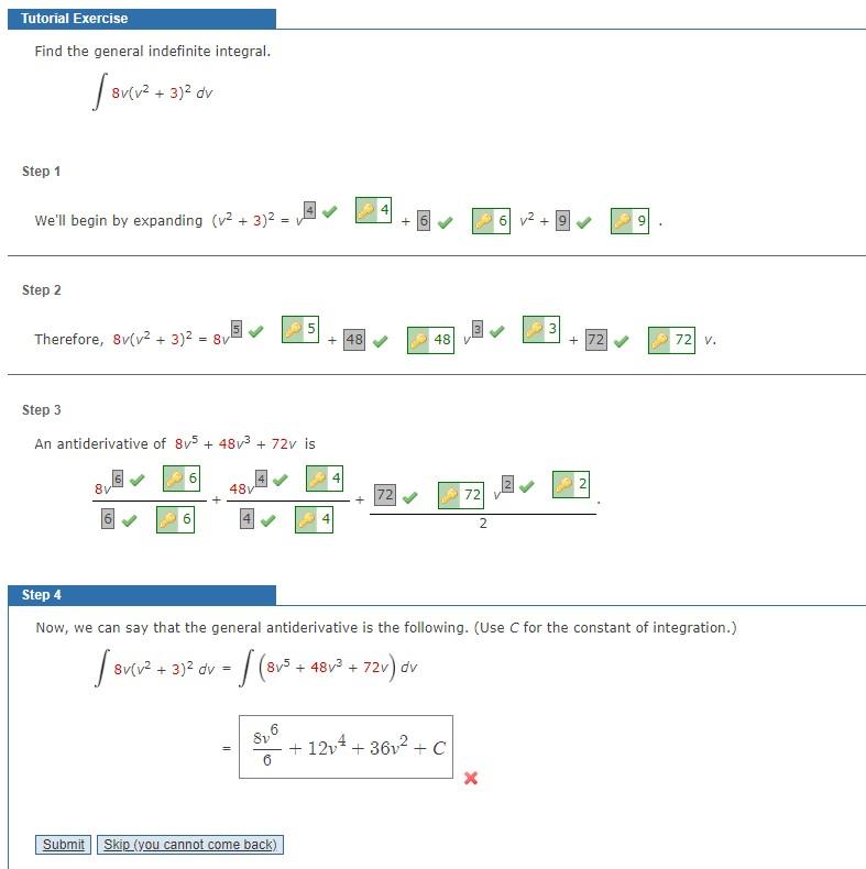 Solved Tutorial Exercise Find the general indefinite | Chegg.com Solved Tutorial Exercise Find the general indefinite | Chegg.com