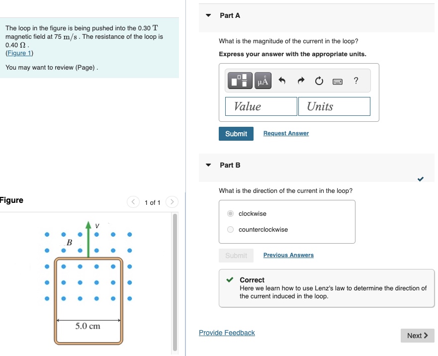 Solved The loop in the figure is being pushed into the 0.30 | Chegg.com