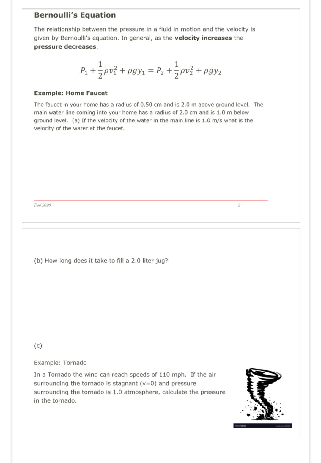 Solved Bernoulli's Equation The relationship between the | Chegg.com