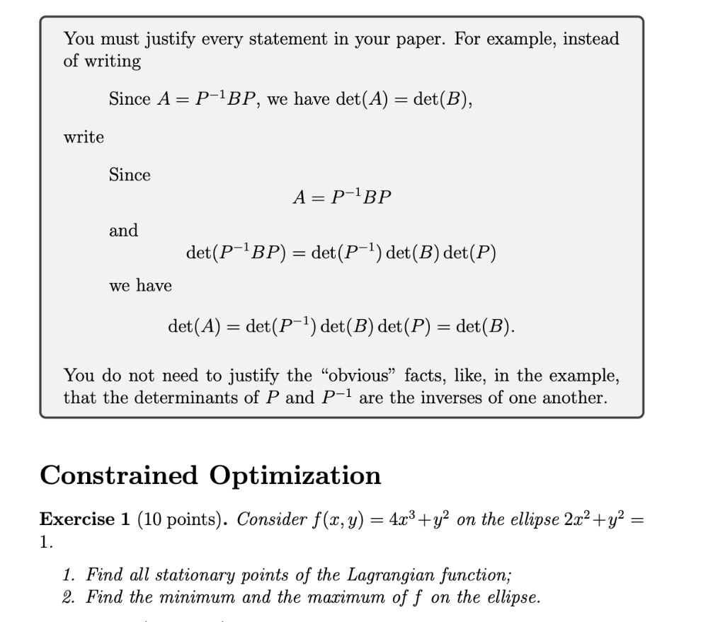 Solved You must justify every statement in your paper. For | Chegg.com
