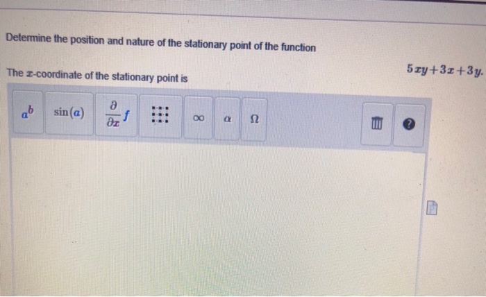 Solved Determine the position and nature of the stationary | Chegg.com