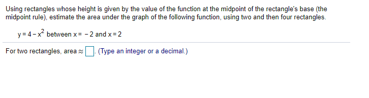 Solved Using rectangles whose height is given by the value | Chegg.com
