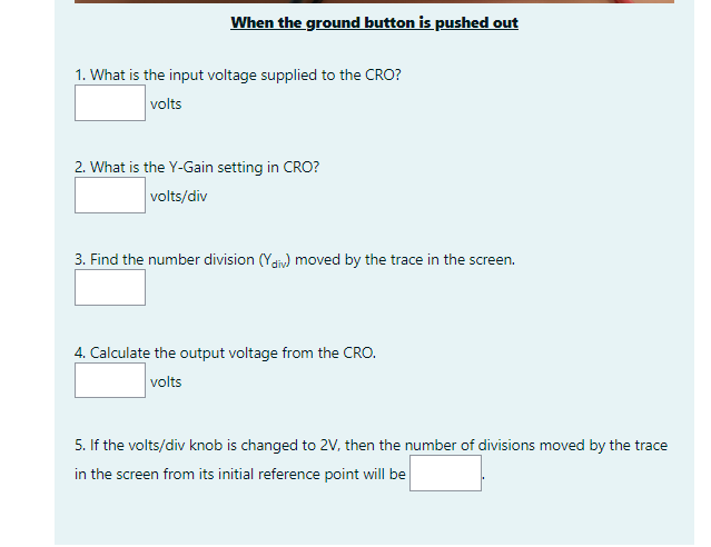 Solved Assignment on CRO-DC Voltage measurement Observe | Chegg.com