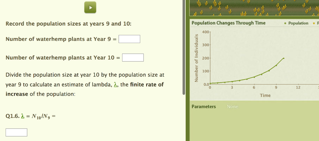Solved Population Changes Through Time Record the population | Chegg.com