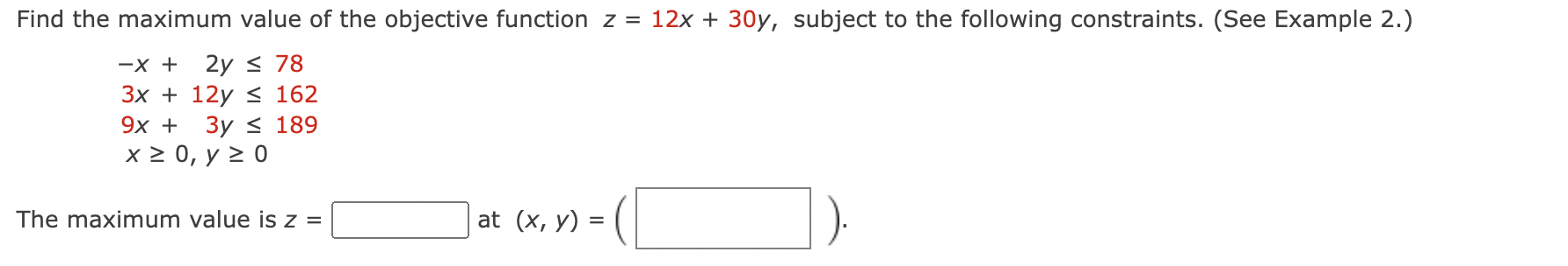 Solved Find the maximum value of the objective function | Chegg.com