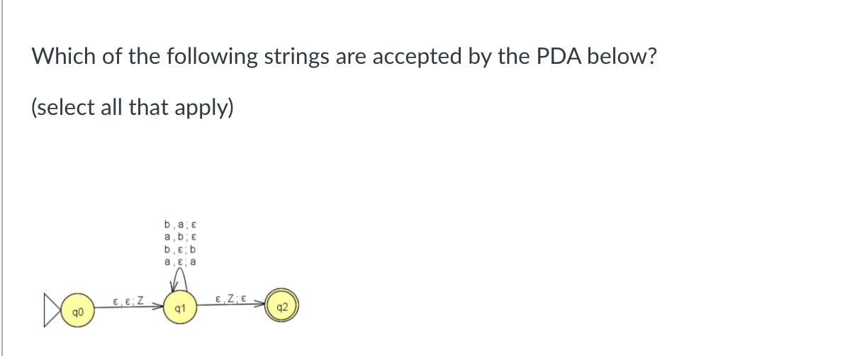 Solved Which of the following strings are accepted by the | Chegg.com