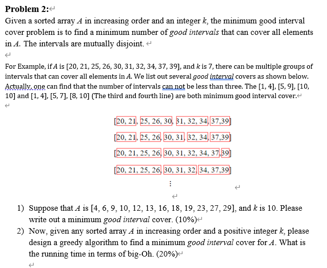 Solved roblem 2: iven a sorted array A in increasing order | Chegg.com